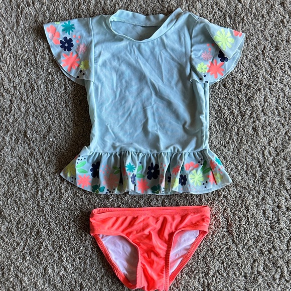 Cat & Jack | Swim | Cat Jack Floral Swim Rashguard Set Light Blue And ...